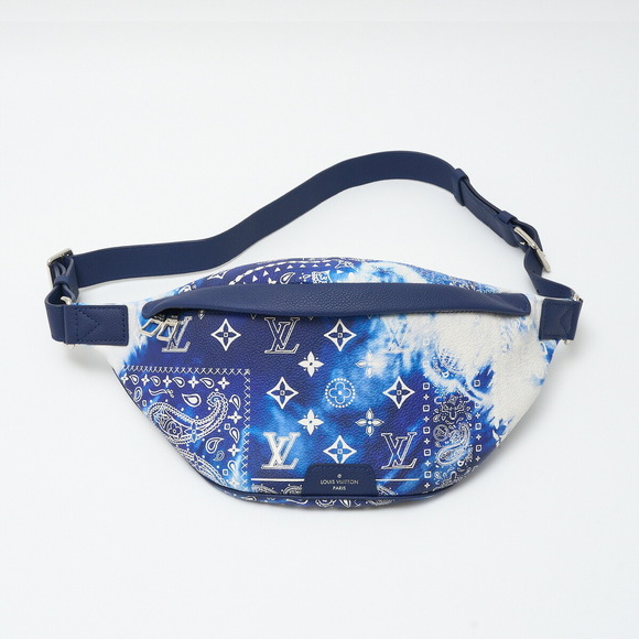 Louis Vuitton | Bags | Louis Vuitton Discovery Bum Bag Monogram Bandana Leather Blue | Poshmark